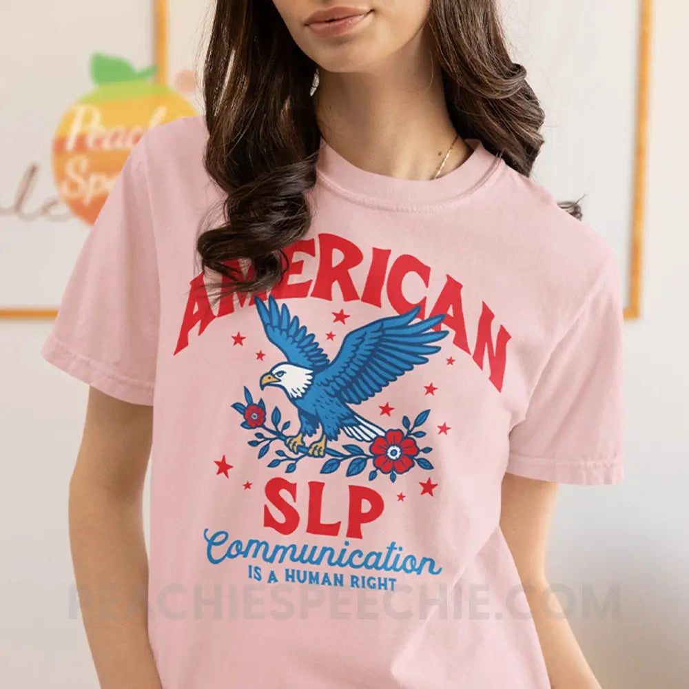 American SLP - Communication Is A Human Right Comfort Colors Tee