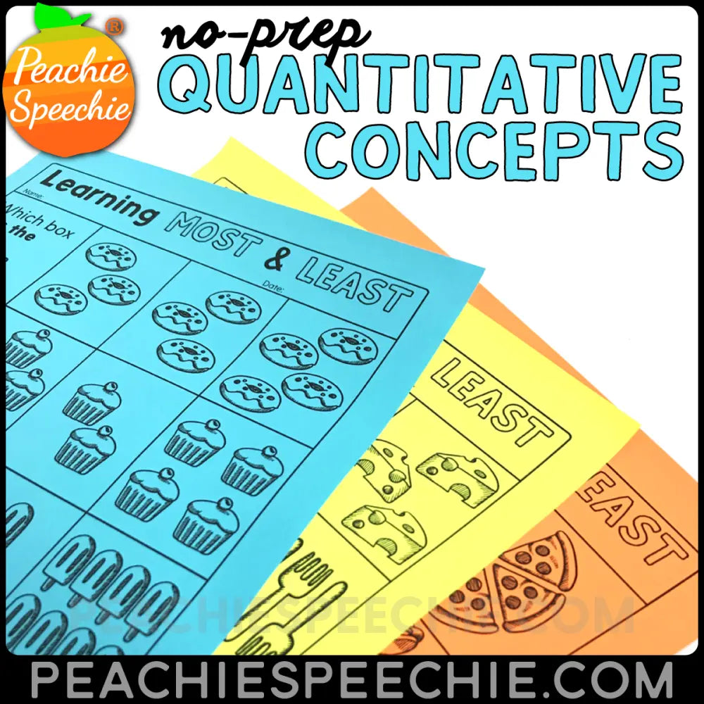 No-Prep Quantitative Concepts: More, Less, Most, Least