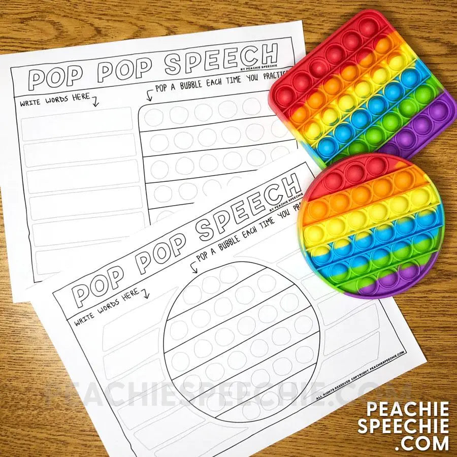 Pop Pop Speech Practice Pages