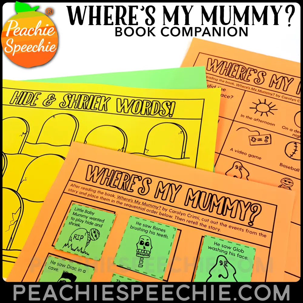 Where's My Mummy Book Study Activities